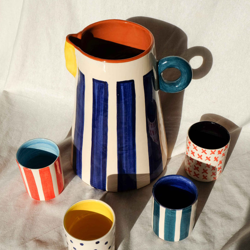 Big handmade pitcher 3L in blue by Puracal – The Portuguese Shop